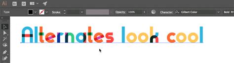 Alternate Glyph Fontself