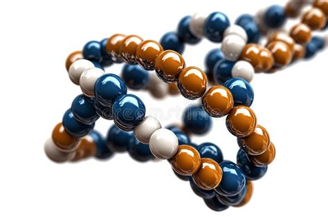 A Simple Line Drawing Of A Molecule Of RNA Focusing On Its Single Stranded Structure And Base