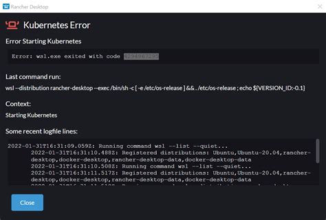 Error Wsl Exe Exited With Code