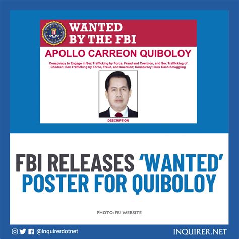 The Fbi Posted A Stark Picture Of Apollo Quiboloy With A Description