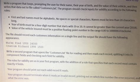 Solved Write A Program That Loops Prompting The User For