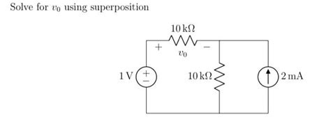 Solved Solve For V Using Superposition Chegg