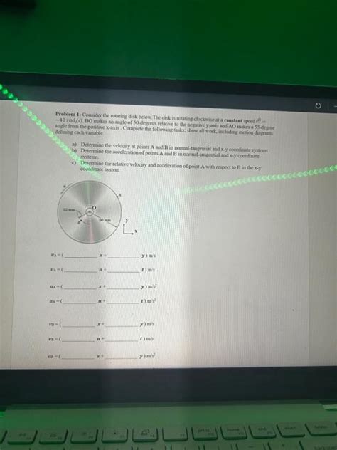 Solved Need V A And V B In Normal And Tangential A A And A B