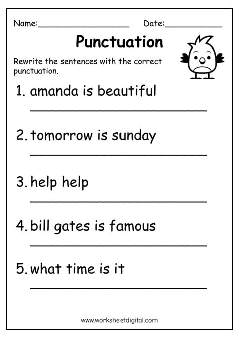 Punctuation Marks Worksheet Digital 1 Teacher Made Resources