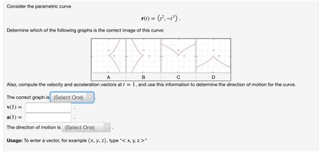 Solved Consider The Parametric Curve R T V Chegg
