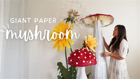 Giant Mushroom Diy 🍄 Paper Crafts Tutorial Youtube