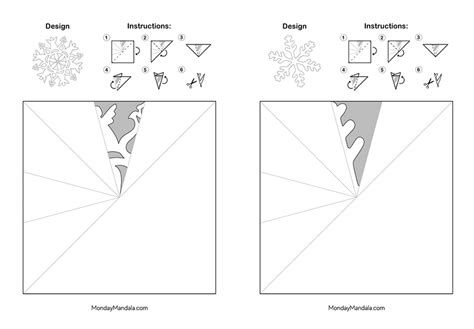 크리스마스 도안 눈꽃 눈송이 종이자료 워크북 무료 프린트 인지프로그램 학습지