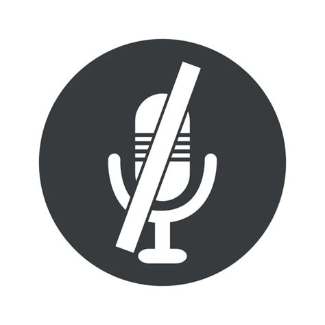Grey Muted Microphone Sign Icon Stock Vector Image By Ylivdesign
