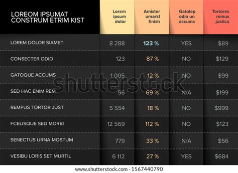 Multipurpose Table Layout Template Nice Folded Stock Vector Royalty Free 1567440790 Shutterstock