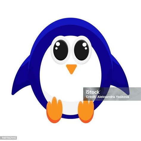 귀여운 아기 펭귄 만화 흔들며 흰색 배경에 고립의 벡터 일러스트 레이 션 걷기에 대한 스톡 벡터 아트 및 기타 이미지 걷기 검은색 겨울 Istock