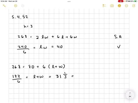 SOLVED A Closed Box Is In The Shape Of A Rectangular Solid With Height M Its Surface Area Is