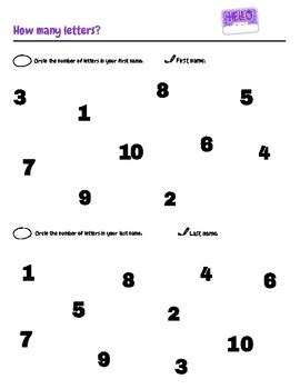 How Many Letters Are In Your Name Name Recognition By Allys Pre K Academy