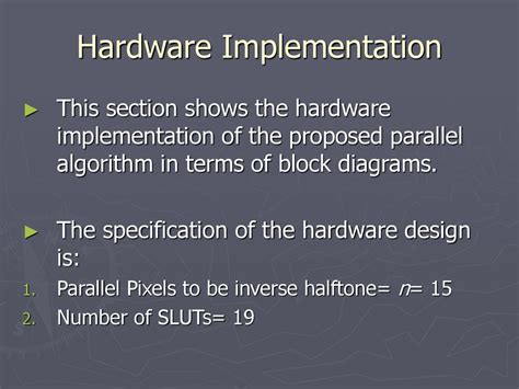A Parallel Algorithm For Hardware Implementation Of Inverse Halftoning