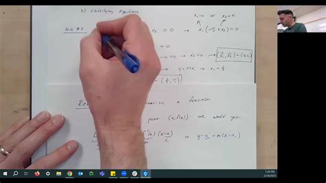 Co 17c 2 24 25 Linearizing Systems Of Non Linear Diffeqs And Finding Classifying Equilibria