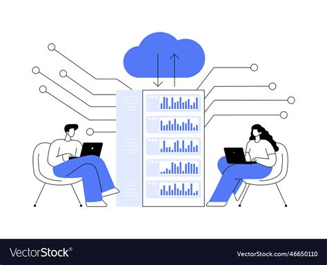 edge computing abstract concept royalty free vector image