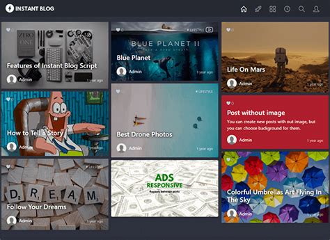 Instant Blog Facebook Articles And Blog Post Php Script Inkthemes