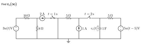 Solved Find Vc Find Vc T At T S T S And T S Chegg Com