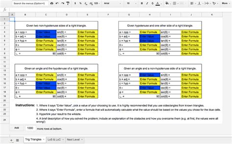 Spreadsheet Math Triangle Calculator By Michael Kim Stevens Medium