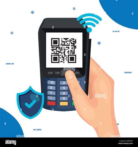 qr code inside dataphone vector design stock vector image and art alamy