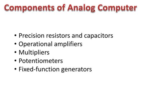 Analog Computer Definition Examples Types Characteristics And