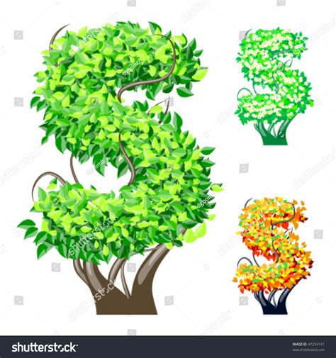 Vector Illustration Extra Detailed Tree Alphabet Stock Vector Royalty Free 47254141 Shutterstock