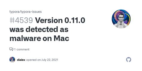 Version 0110 Was Detected As Malware On Mac · Issue 4539 · Typora