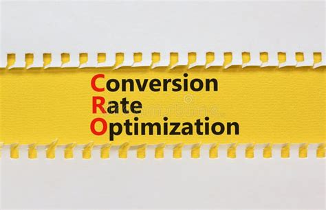 Cro Conversion Rate Optimization Symbol Concept Words Cro Conversion Rate Optimization On