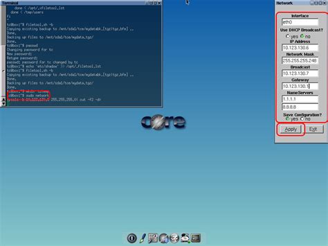 TinyCore Linux Initial Steps Layer