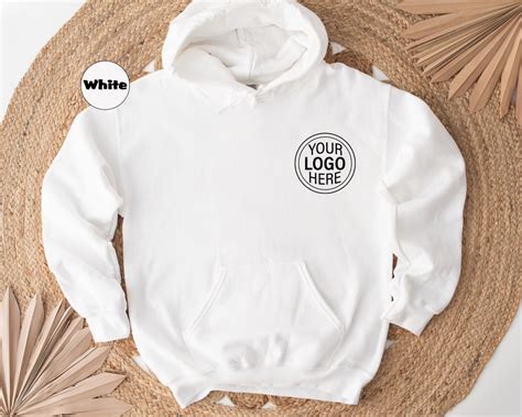 Custom Your Logo Here Hoodie Business Logo Pocket Outfit Personalized