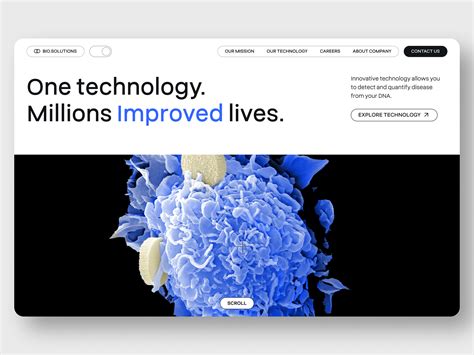 Biotech Company Website By Dmitry Lauretsky For Ronas It Ui Ux Team