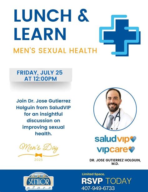Lunch And Learn On Sexual Health One Senior Place
