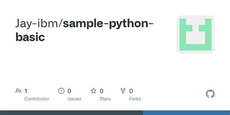 GitHub Jay Ibm Sample Python Basic