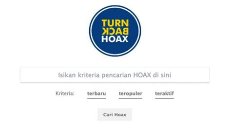 Gunakan Aplikasi Turn Back Hoax Untuk Laporkan Hoax Mastel Living Enabler
