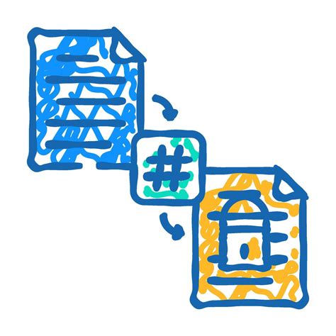 hashing algorithm icon doodle illustration 49841136 vector art at vecteezy