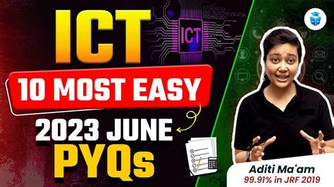 Ugc Net Paper 1 Ugc Net Ict Most Easy 2023 Pyqs By Aditi Mam
