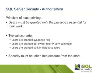 Sql Server Security In An Insecure World PPT