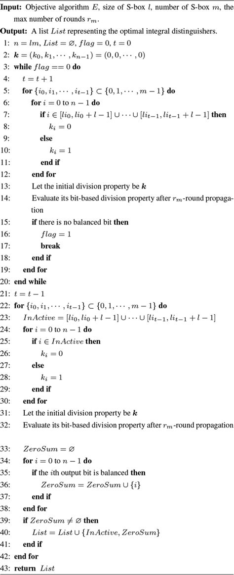 Algorithm 1 Detecting The Optimal Distinguisher Download Scientific