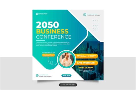 웹 세미나 소셜 미디어 게시물 템플릿입니다 추상 그라데이션 현대 배너입니다 소셜 미디어에 적합 프리미엄 벡터