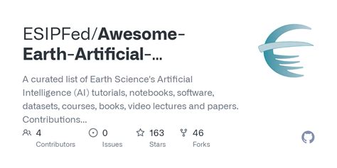 Github Esipfed Awesome Earth Artificial Intelligence A Curated List Of Earth Sciences