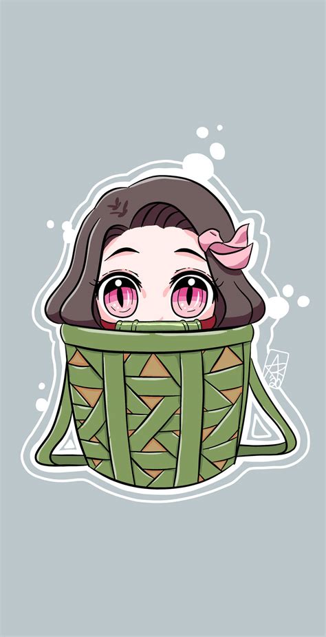Download Chibi Nezuko From Demon Slayer Wallpaper Wallpapers Com