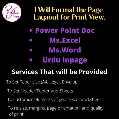 Set The Page Layout For Printing By Hazalaysh Fiverr
