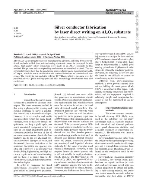 pdf laser micro cladding electronic pastes for fabrication of mim