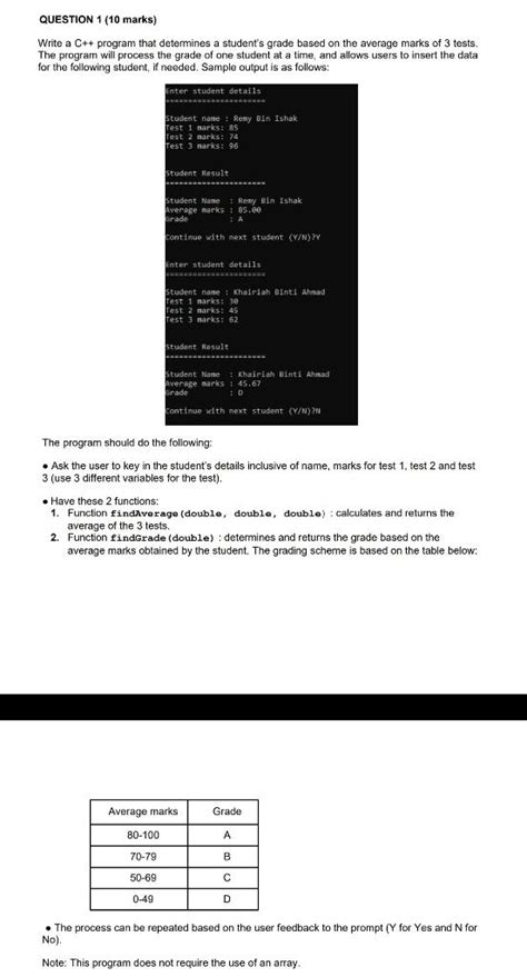 Solved QUESTION Marks Write A C Program That Chegg