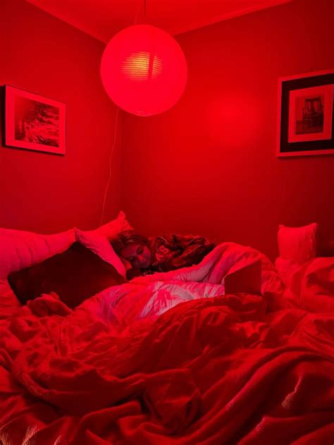 Cozy Red Lantern Bedroom Lighting
