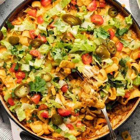 Baked Walking Taco Casserole Recipe With Enchilada Sauce Bites With Bri