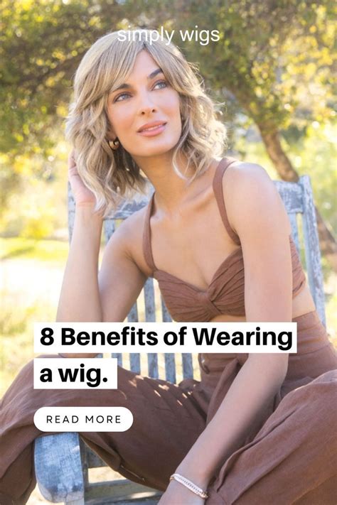 Woman Wearing Wavy Shoulder Length Wig In A Beautiful Warm Blonde Hue The Wig Has Layers A