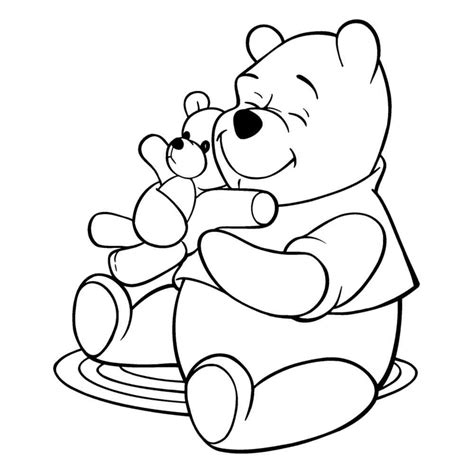 Раскраска Винни Пух и плюшевый мишка распечатать или скачать