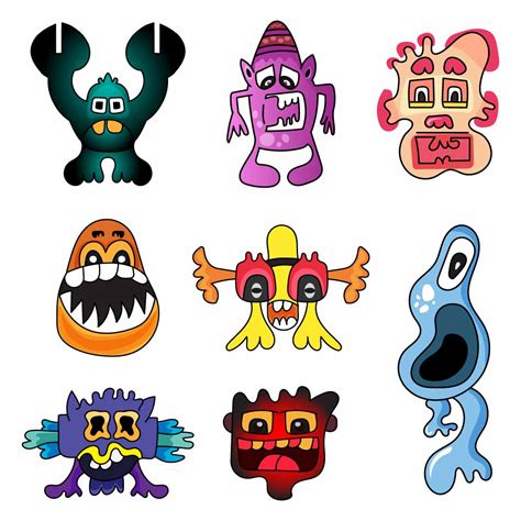 Funny Cartoon Monsters Masterbundles