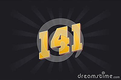 Number Vector Font Alphabet Yellow Number With Black Background CartoonDealer
