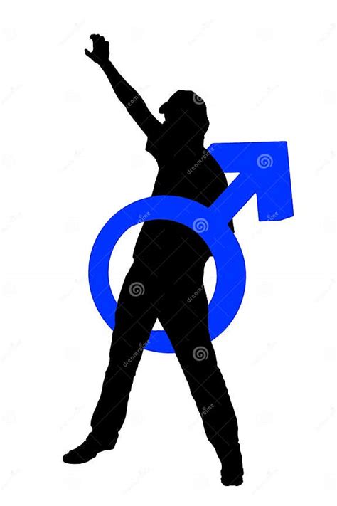Silhouette Vector Image Of Male And Female Gender Symbol Isolated On